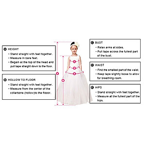 Princess Hot Pink Long Girls Pageant Dresses Kids Prom Puffy Tulle Ball Gown US 6