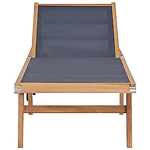imasay Folding Sun Loungers with Wheels 2 pcs Solid Teak and Textilene for Outdoor,Outside,Patio,Garden,Beach,Lawn,Sunbathing,Tanning,Pool,Adjustable Reclining Lounge Chairs