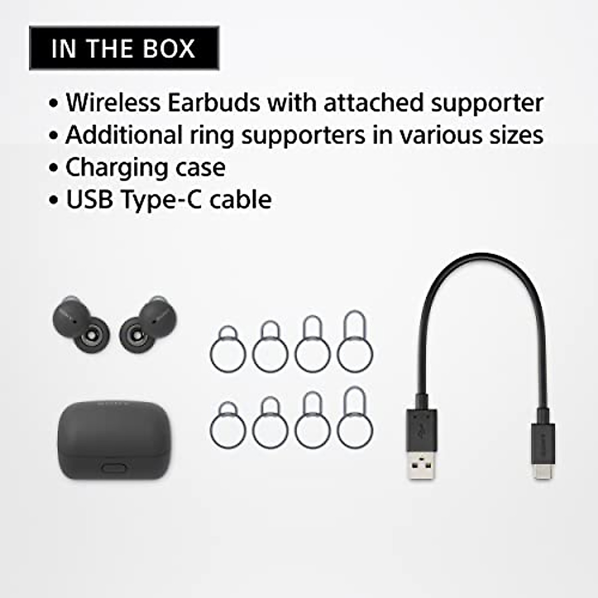 Sony LinkBuds Truly Wireless Earbud Headphones with an Open-Ring Design for Ambient Sounds and Alexa Built-in, Bluetooth Ear Buds Compatible with iPhone and Android, Gray