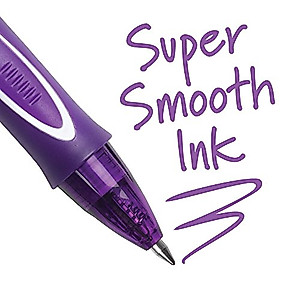 BIC Gel-ocity Quick Dry Fashion Retractable Gel Pens, Medium Point (0.7mm), 4-Count Gel Pen Set, Colored Gel Pens With Full-Length Grip