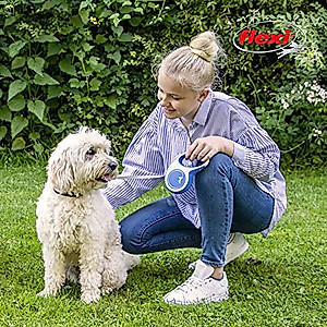 FLEXI New Comfort Retractable Dog Leash (Tape), for Dogs Up to 110lbs, 26 ft, Large, Grey/Black