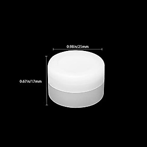 Silicone Mini Container 3ML Storage Jar Oil Kitchen Wax Round Concentrate Box Multi Use Clear（100pcs）