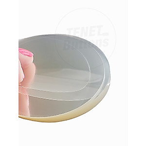 100 Plastic Circle Mylars for 2 1/4" (2.25") Pin Badges Round Buttons (Actual Size 2 5/8" - 66.68 mm) 0.03" Thick Transparent Film Covers