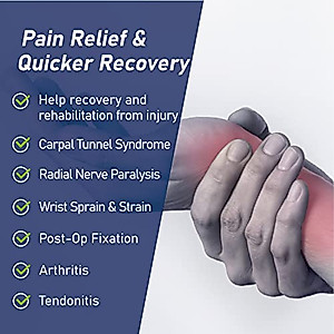 Comforband Deluxe Wrist Brace for Post-Op Wrist Stabilization - Left or Right Hand Breathable Wrist Splint Stabilizer for Carpal Tunnel Syndrome (CTS) Daily Support, Distal Radius Fractures (Broken Wrist) , Tendonitis, Arthritis, Wrist Sprains, Strains, W