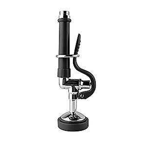Pre Rinse Sprayer Commercial Sink Sprayer Head,1.42GPM Spray Valve Dish Sprayer Nozzle with Ergonomic Handle, Commercial Faucet Parts for Commercial Kitchen Faucet,Chrome Finished（Black）