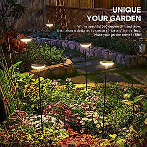 LETMY Solar Outdoor Lights Garden Decor, 6 Pack Super Bright Solar Garden Lights Outdoor Waterproof, Solar Swaying Light, Sway by Wind, Auto On/Off 34LM Outdoor Solar Lights for Yard Patio Pathway