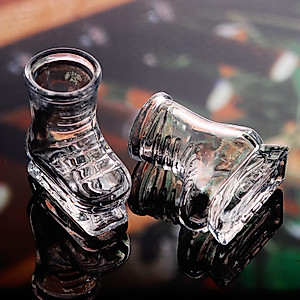 Dikbona , 1.5oz Shot Glass Set of 6/Cute/Ice Skates /Funny Shot Glasses