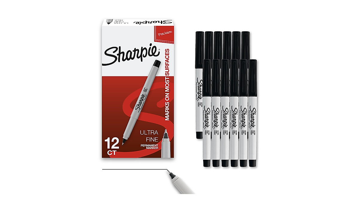 Sharpie Ultra Fine Permanent Markers - 12 Count for Precise & Vibrant Work