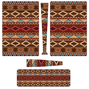 Navajo Native American Pattern 3pcs Whole Body Decal Cover Sticker for PS5 Digital Edition for PS5 Console and Controller