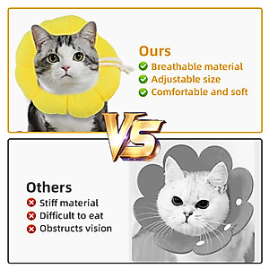 Adjustable Protective Collar for Cat and Puppy，Soft Pet Recovery Collar Does Not Block Vision E Collar，Surgery Recovery Elizabethan Collars