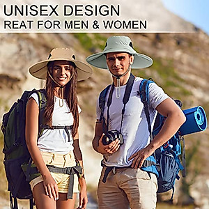 6 Pack Mens Sun Hats with UV Protection Waterproof Wide Brim Bucket Safari Hat for Men Women Foldable Sun Hats for Fishing Hiking Garden Safari Camping, 6 Colors