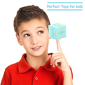 24 Pieces Cubes Toys Mini Blocks Cube Bulk Gadget Sensory Toy Hand Held Blocks Finger Gadget Gift for Adults Anxiety Stress Relief Game(Cute Style)