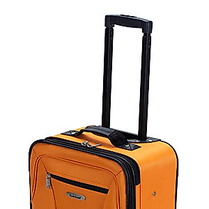 Rockland Fashion Softside Upright Luggage Set,Expandable, Orange, 2-Piece (14/19)