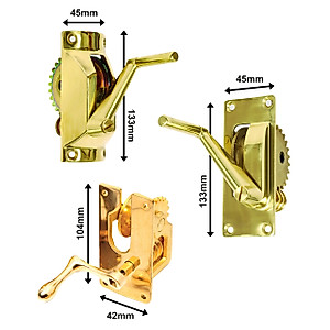 Vermont Tennis Post Winder Mechanism & Handle [3 Styles] | Premium Brass – Square & Round Tennis Posts (Large Round)