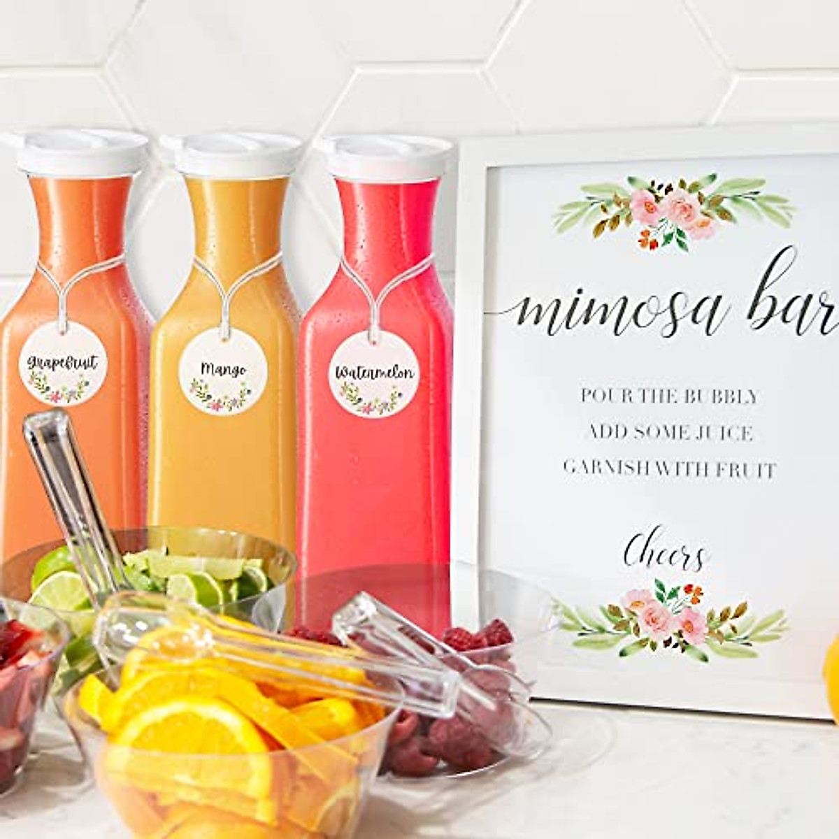 DilaBee Plastic Water Pitcher With Lid (50 Oz) Square Carafe Pitchers for Drinks, Milk, Smoothie, Iced Tea, Mimosa Bar Supplies - Juice Containers with Lids for Fridge - Food Grade BPA-Free (3-Pack)