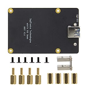 Geekworm for Raspberry Pi 4 mSATA SSD Adapter X857 V2.0, mSATA SSD Expansion Board USB3.0 Module Compatible with Raspberry Pi 4 Model B UASP Supported ONLY