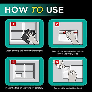 Repelure Window Fly Trap (26 Pack) XL Traps, Indoor for Home, Sticky Traps for Flying Bugs, Insects, Gnats, Moths and Fruit Flies, Non-Toxic, Waterproof, and Odorless Indoor Adhesive Glue Paper,