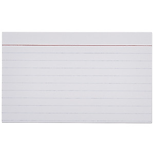 Amazon Basics Ruled Lined Index Cards - 3x5 Inches (10 Packs of 100)