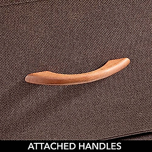 mDesign Wide Modern 8-Drawer Dresser Storage Unit, Sturdy Steel Frame, Wood Top, Easy-Pull Wood Handles/Fabric Bins, Organizer for Bedroom, Hallway, Entryway, Closet, Margo Collection, Espresso Brown