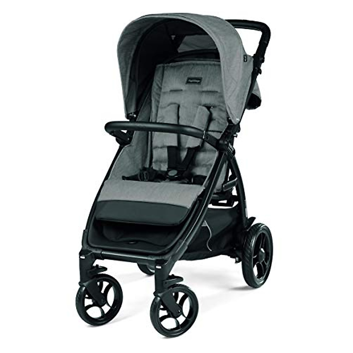 Peg Perego Booklet 50 Travel System - Includes Booklet 50 Baby Stroller and The Primo Viaggio 4-35 Infant Car Seat - Made in Italy - Atmosphere (Grey)