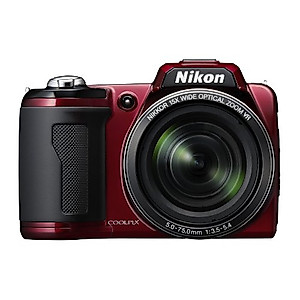 Nikon Coolpix L110 12.1MP Digital Camera with 15x Optical Vibration Reduction (VR) Zoom and 3.0-Inch LCD (Red)