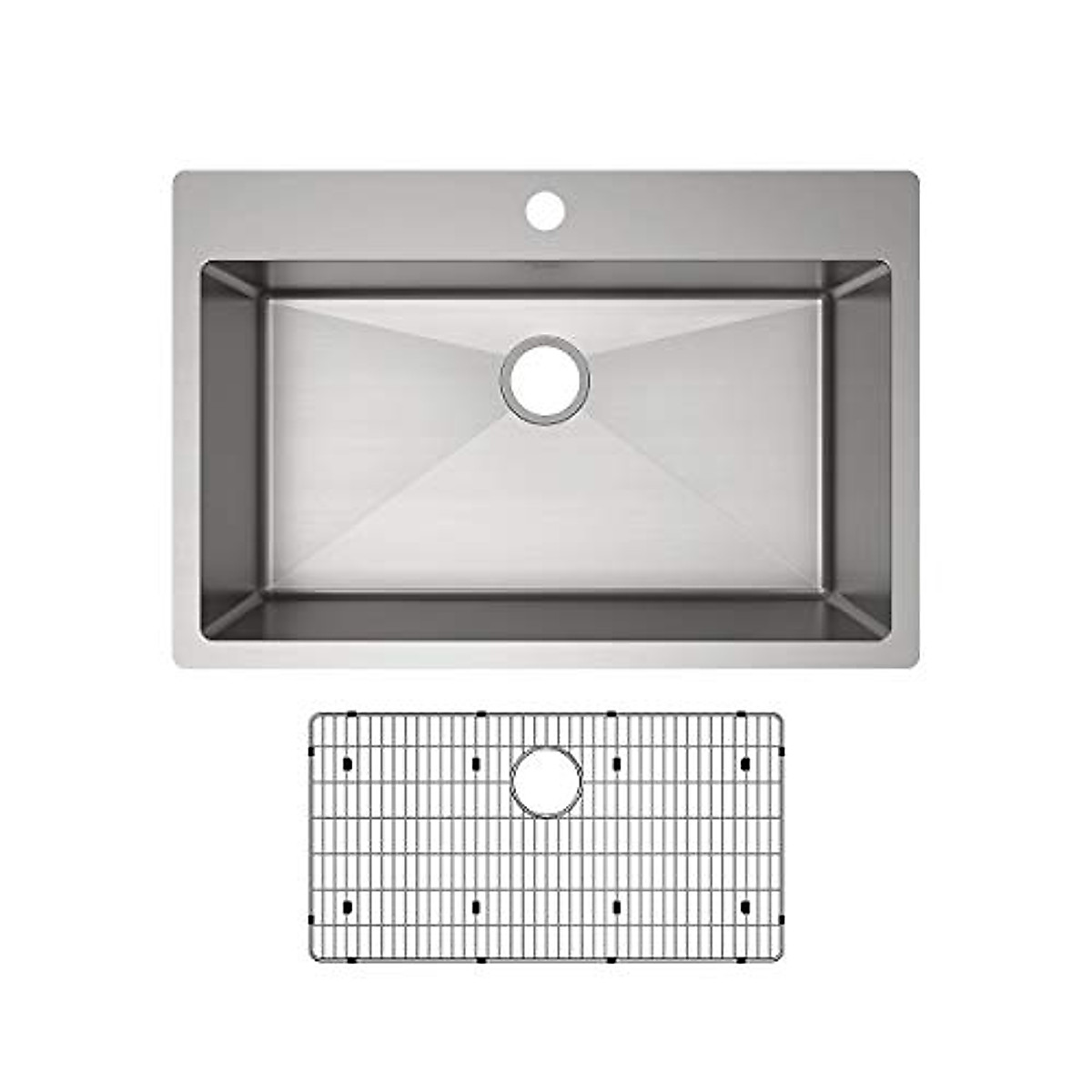 Elkay ECTSRS33229TBG1 Crosstown Single Bowl Dual Mount Stainless Steel Sink Kit