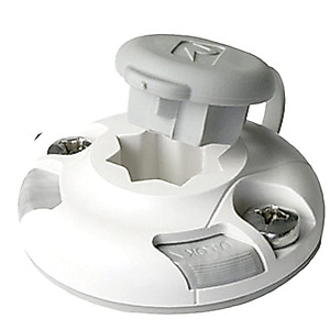 RAILBLAZA White StarPort Track Mounting Base for Kayak, Canoes, Boats, and ATVs, Use to Secure Accessories