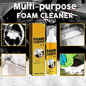 wuwuhen Magic Foam Cleaner for Car, Car Multi Purpose Foam Cleaner, Foam Cleaner for Car, Multi Purpose Foam Cleaner, Eelhoe Foam Cleaner (2pcs,100ml)