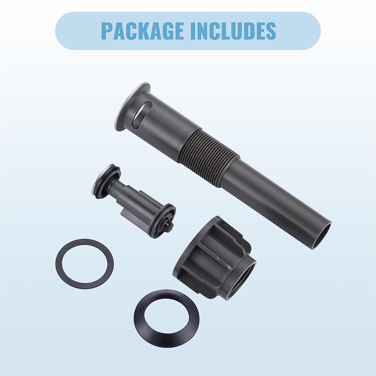 ALEASHA Bathroom Sink Drain with Overflow Vessel Sink Stopper,Pop Up Drain for Bathroom Sink Pop Up Drain Stopper for Hair Catcher,Brushed Nickel