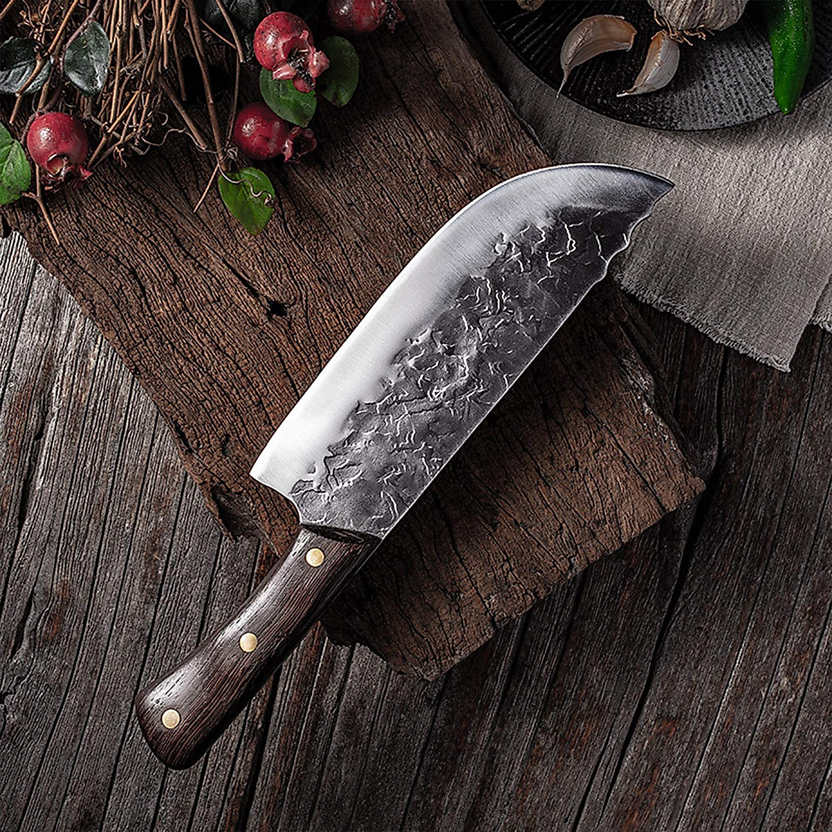 Meat and Vegetable Cleaver Hand Forged Butcher Knife Chef Knife Set Kitchen Knife Pack