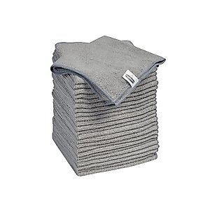 Rubbermaid Microfiber Cloth Towels, 24 Pack, 14"x14", Non-Scratch, Reusable/Washable for Cleaning/Wiping/Polishing for Home/Kitchen/Car