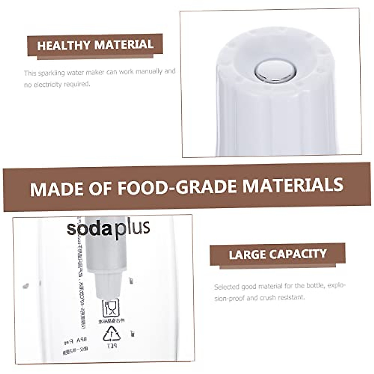 1pc sparkling water machine carbonating soda maker machine for home co2 water carbonator fizzy beverage machine fizzy drink maker DIY tools white food grade bpa cocktail household