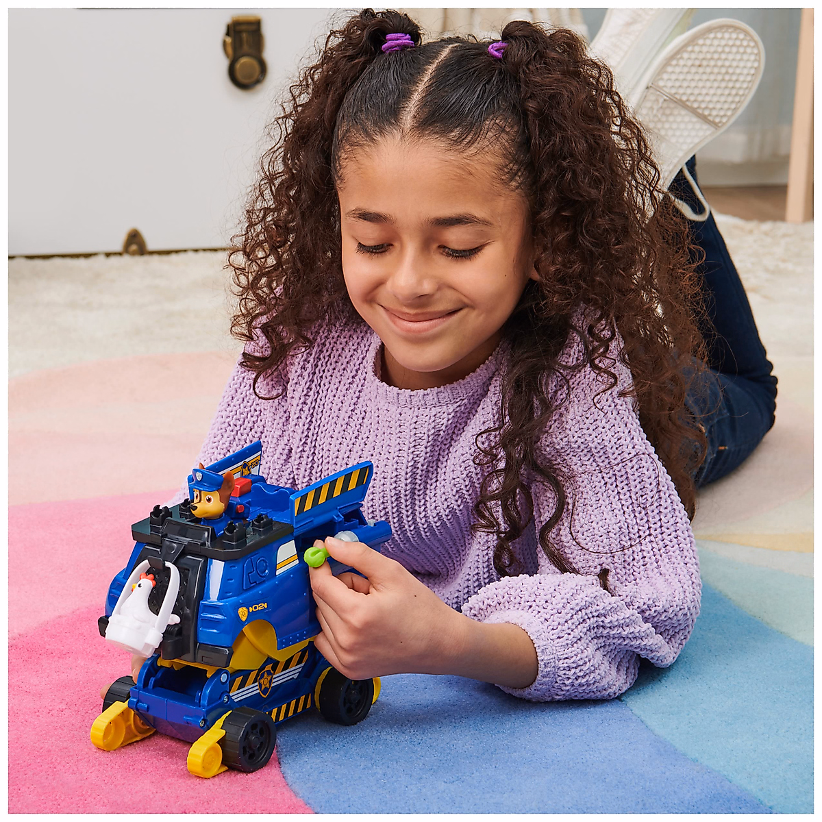 Paw Patrol, Chase Rise and Rescue Transforming Toy Car with Action Figures and Accessories, Kids Toys for Ages 3 and up