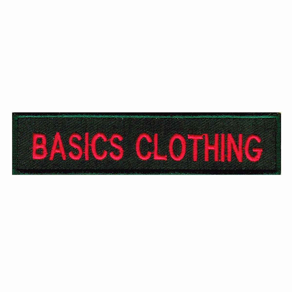 Basics Custom Embroidered Scouts Nametag Identification Badge Tag (Dark Green/Red)