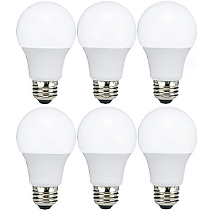 TCP LED 40 Watt Equivalent, 6 Pack, A19 Non-Dimmable Light Bulbs, Daylight (5000K)
