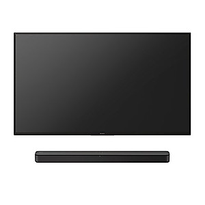 Sony S100F 2.0ch Soundbar with Bass Reflex Speaker, Integrated Tweeter and Bluetooth, (HTS100F), easy setup, compact, home office use with clear sound black