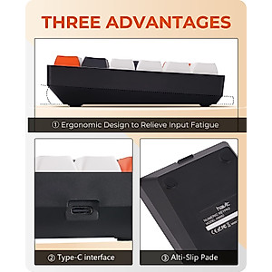 Number Pad HAVIT Mechanical Numeric Keypad with GATERON Optical Red Switches Hot Swappable Keypad Type-C USB-A Wired PBT Keycaps 21 Keys Numpad for Laptop Computer