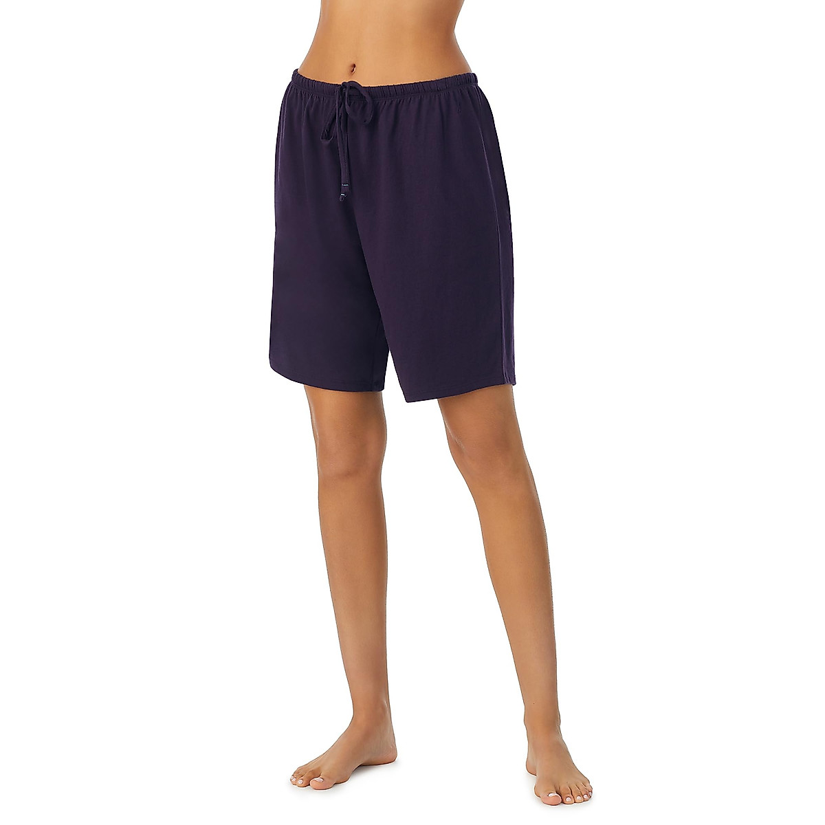 Nautica Womens Sleep Bermuda Shorts - Lightweight, Breathable Pajama Bottoms - Cotton Knit Jersey Sleepwear and Loungewear - Eggplant - Small