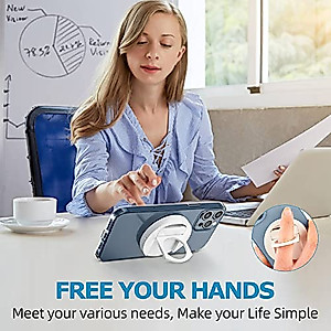 Continuity Camera Mount for MacBook Laptops/iPhone 12, 13 & 14 Series, Compatible with Magsafe, iPhone Webcam Mount for iOS 16 & macOS Ventura, Desk View Avaliable, Includes Magnetic Metal Ring