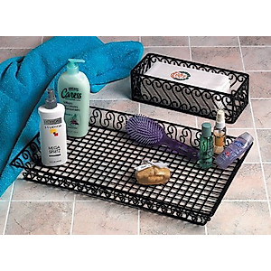 American Metalcraft SFBB5312 5” x 12” Rectangular Wrought Iron Scroll Basket