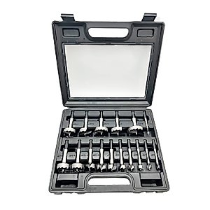 CORTOOL Forstner Bit Set 16Pcs Hex Shank, Wood Drill Bits Set with Multi Sided Shank