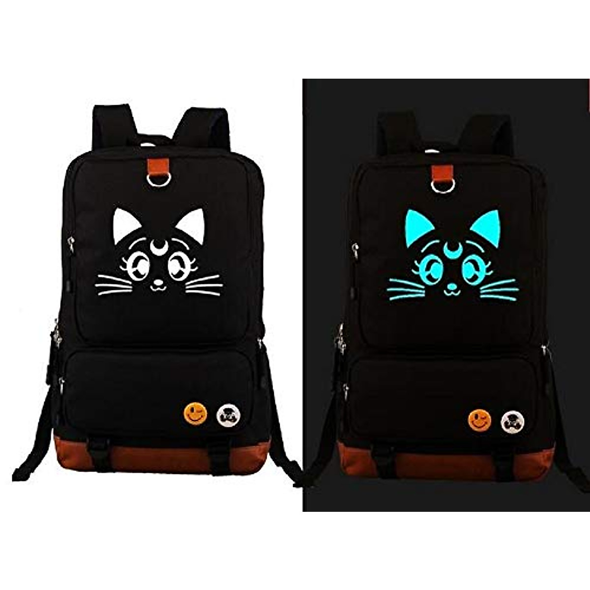 Mxcostume Anime Luna Cosplay Luminous Sailor Moon Cute Cat Backpack School Bag (A)