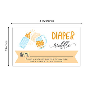 Canopy Street Baby Shower Diaper Raffle Tickets, 50, Brewing Theme