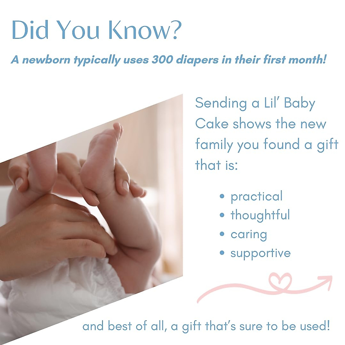 Lil' Baby Cakes Boy Blue Diaper Cake - Makes a Beautiful Baby Gift - Adorable and Practical Handmade Baby Gift with 42 Swaddler Diapers Size 1-10 in x 12 in