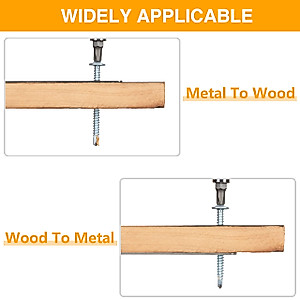 KURUI Self Tapping Screws Assortment Kit, #8 Sheet Metal Screws for Metal Wood & Plastic, 125Pcs Galvanized Truss Head Self Drilling Screws in 5 Sizes (1/2, 3/4, 1-1/4, 1in, 2in)