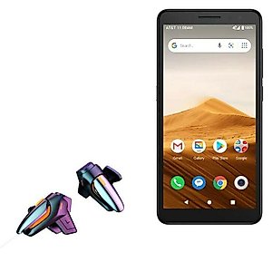 BoxWave Gaming Gear for AT&T Volta (Gaming Gear Touchscreen QuickTrigger, Trigger Buttons Quick Gaming Mobile FPS for AT&T Volta - Jet Black