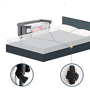 Baby Bedside Bassinet with Wheels and Storage, 3 in 1 Travel Baby Crib Bedside Crib with 5 Adjustable Height, Portable Baby Bed Co Sleeper