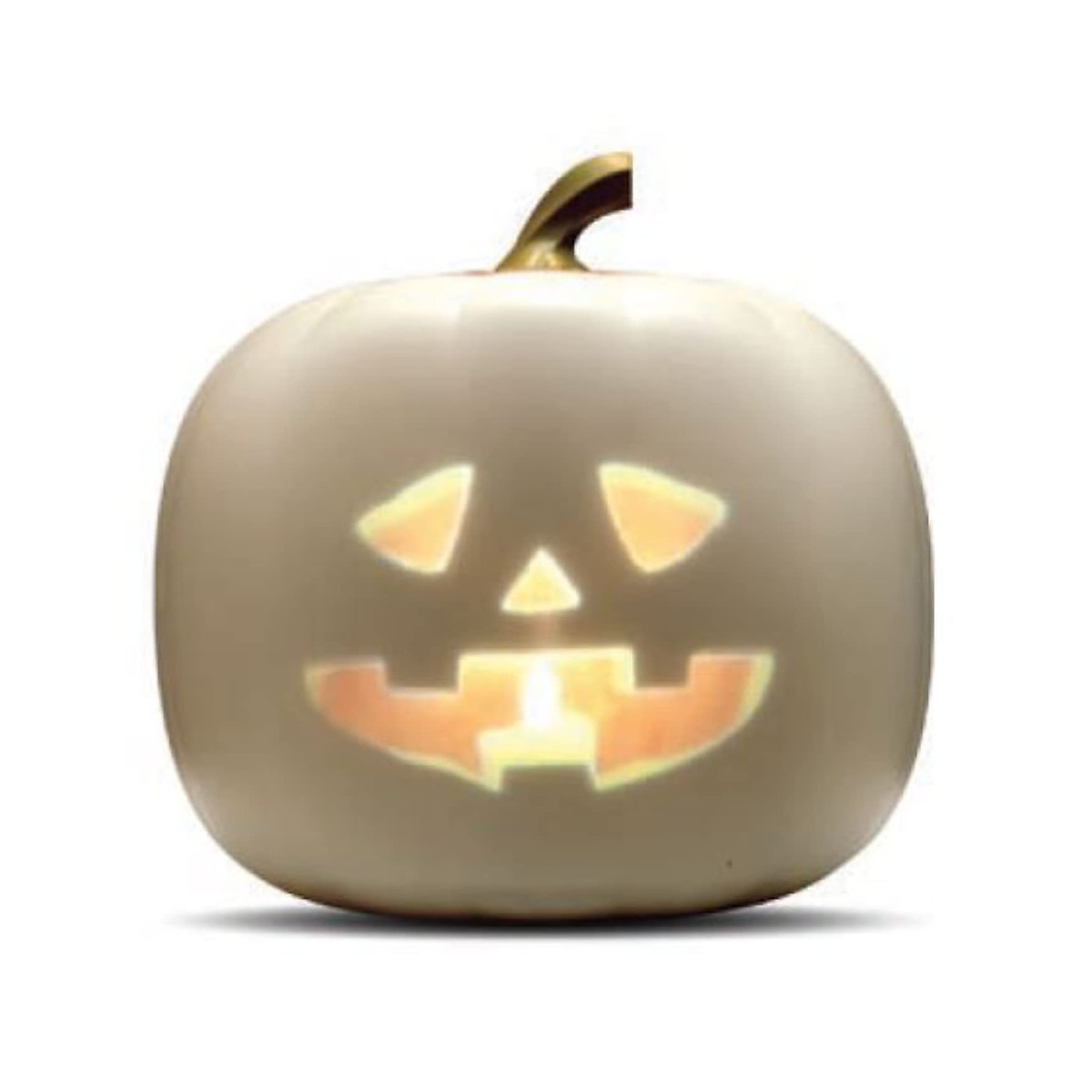 ANIMAT3D Jabberin Jack Talking Animated White Pumpkin with Built in Projector & Speaker Plug'n Play