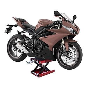 Apextreme 1100 LB Motorcycle Lift Scissor Jack Wide Deck Hoist Stand Maintenance Bikes ATVs Garage Repair Stands Lift Jack