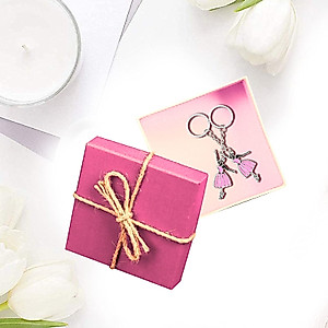 Chris.W 12pcs Ballerina Dancer Keychains, Ballet Dander Key Chain, Dancing Girl Car Bag Chain for Girls and Women Party Favors